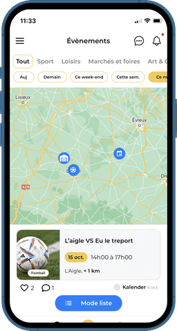 Trouvez les événements autour de vous.